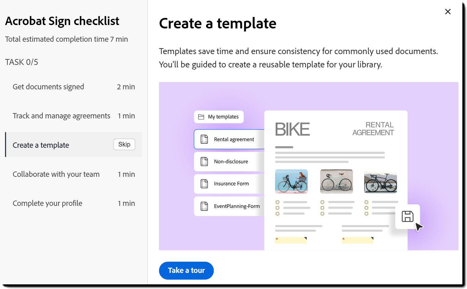 Get Started - Onboarding checklist